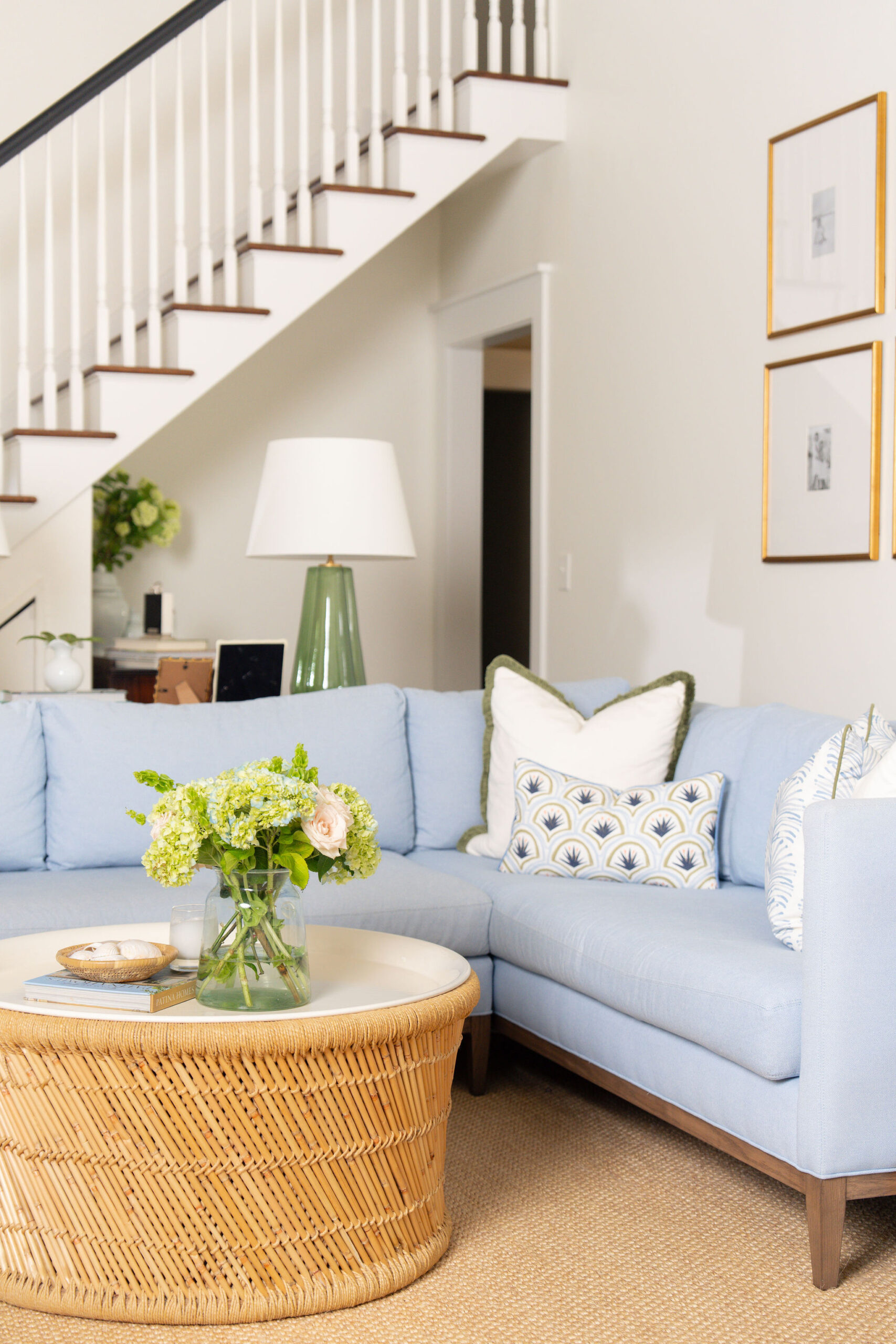 Our Blue & Green Living Room Design / Turquoise & Teale