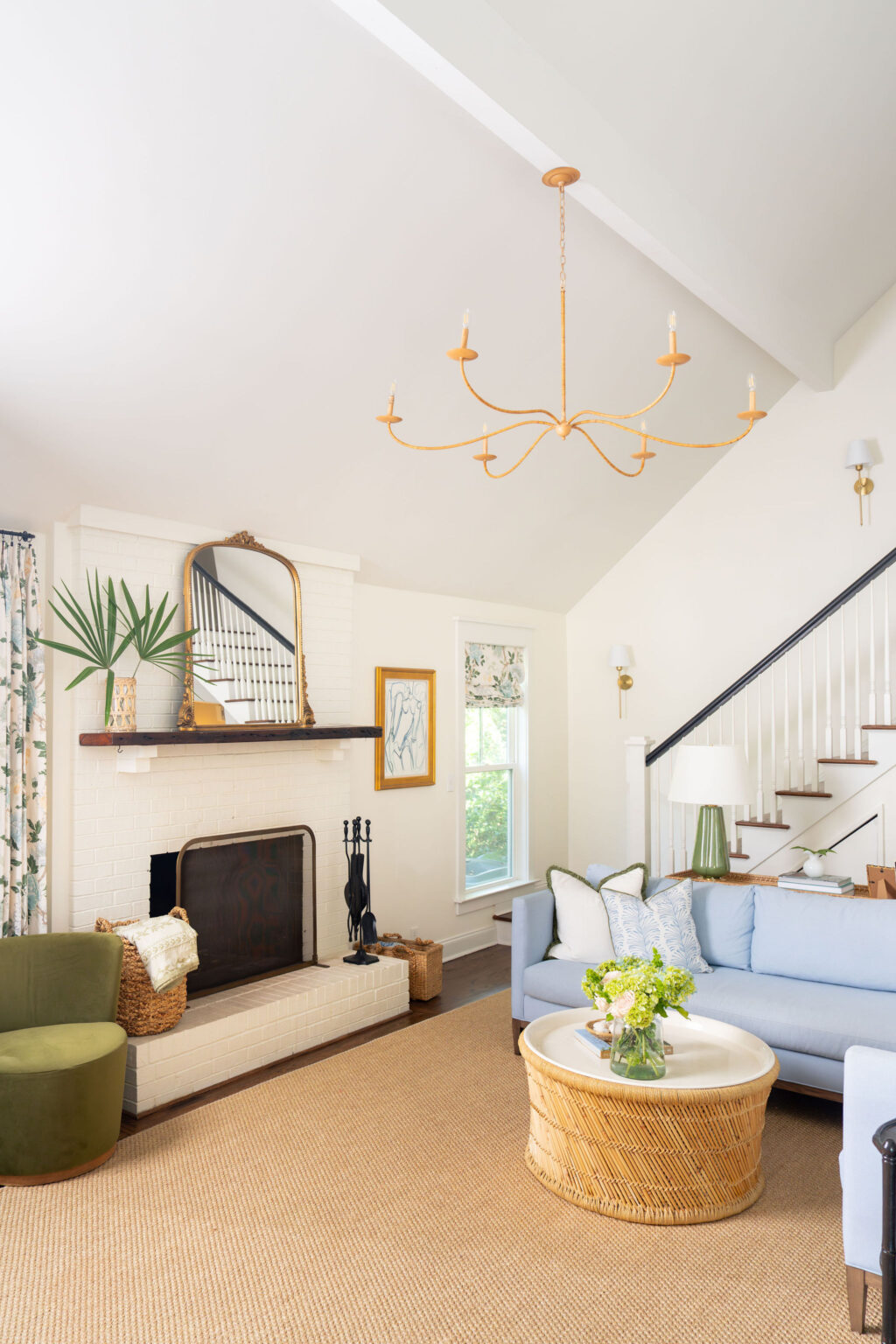 Our Blue & Green Living Room Design / Turquoise & Teale